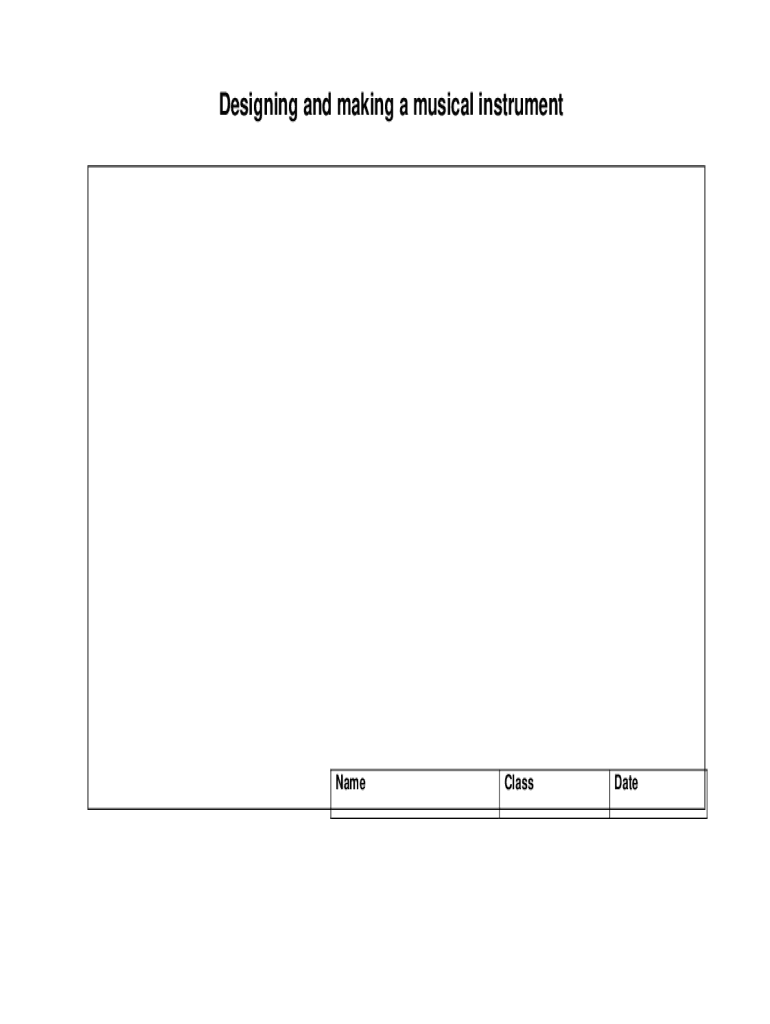 Fillable Online How do I design a musical instrument? Fax Email Print - pdfFiller