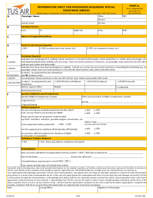 Fillable Online MEDA (Passenger Medical Clearance Form Fax Email Print ...