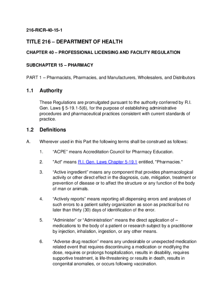Fillable Online Part 1 - Pharmacists, Pharmacies, and Manufacturers, ... Fax Email Print - pdfFiller