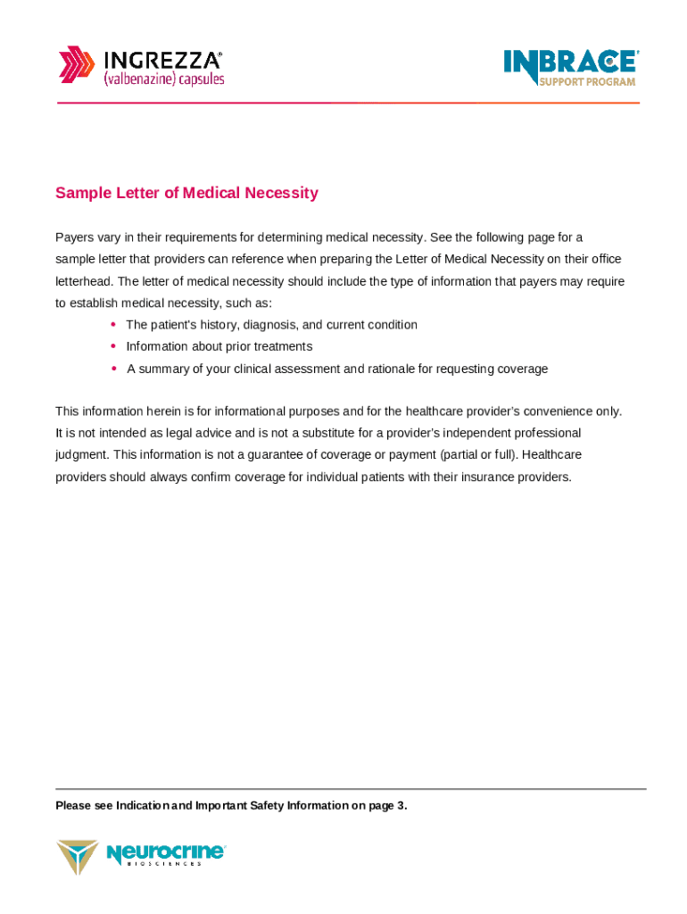 Physician & Staff Sample Letter of Medical Necessity Doc Template ...
