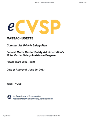 Fillable Online MCSAP Fiscal Year 2023 Commercial Vehicle Safety Plans ...
