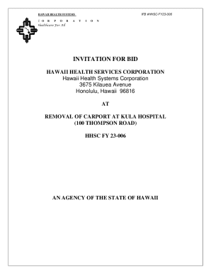 Fillable Online Bid Packet contains Fax Email Print - pdfFiller