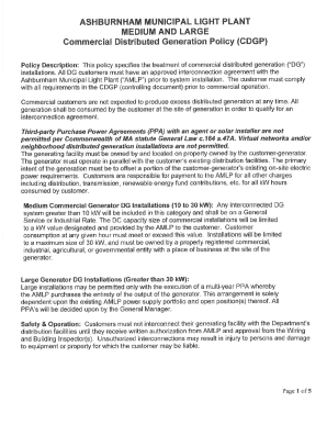 Fillable Online Commercial Distributed Generation Policy (CDGP) Fax ...