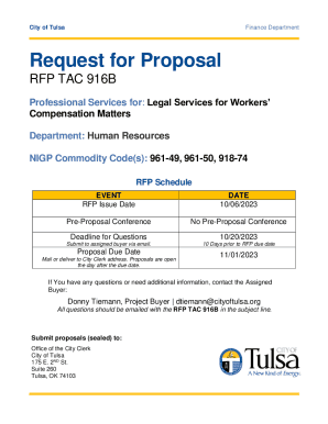 Fillable Online Proposal Summary RFP TAC 1204.pdf Fax Email Print ...