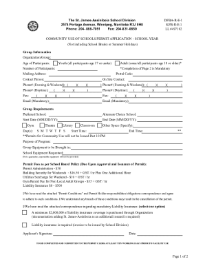 Fillable Online DFBA-R-E-1 KFB-R-E-1 Community Use of Schools Permit ...