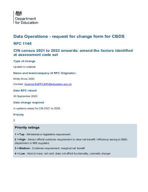 Fillable Online Data Operations - request for change form for CBDS Fax ...