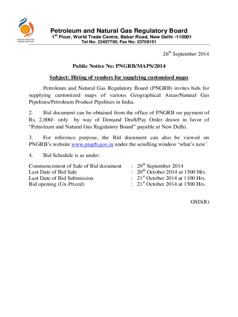 Fillable Online pngrb gov Petroleum and Natural Gas Regulatory Board 1 ...