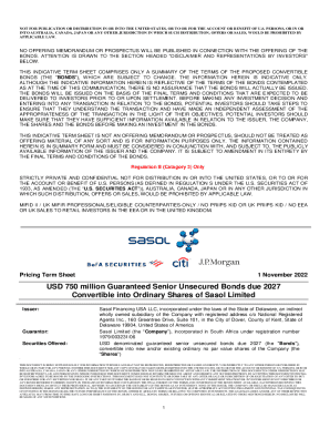 Fillable Online USD 750 million Guaranteed Senior Unsecured Bonds due ...