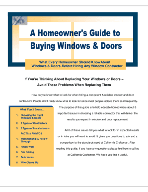 Fillable Online Windows & Doors Terms Every Homeowner Should Know Fax Email Print - pdfFiller