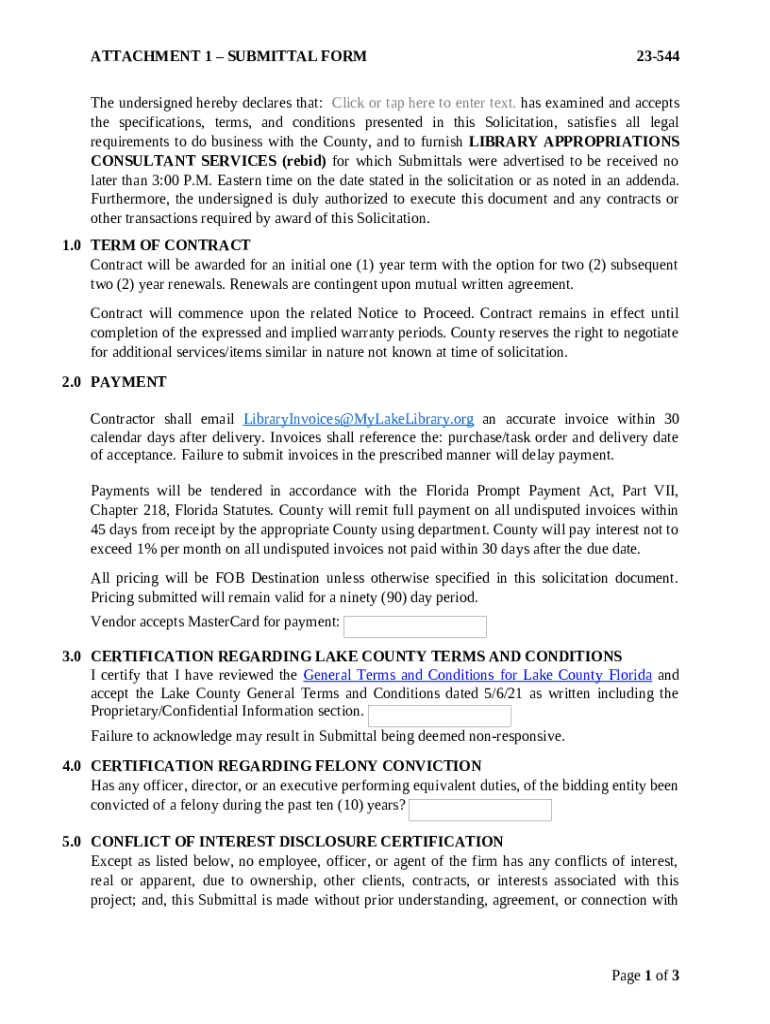 Attachment 1 - Submittal Doc Template | pdfFiller