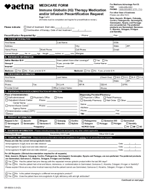 Fillable Online Aetna Medicare Medication Prior Authorization Form Fax ...