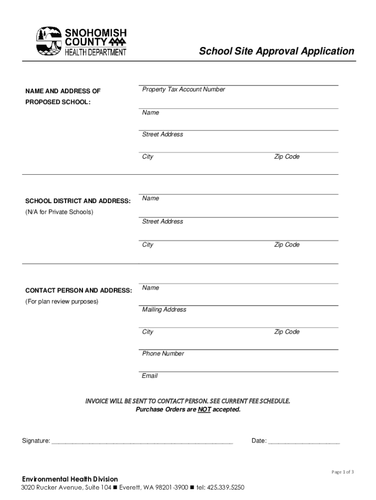 Fillable Online School Site Approval Application Fax Email Print ...