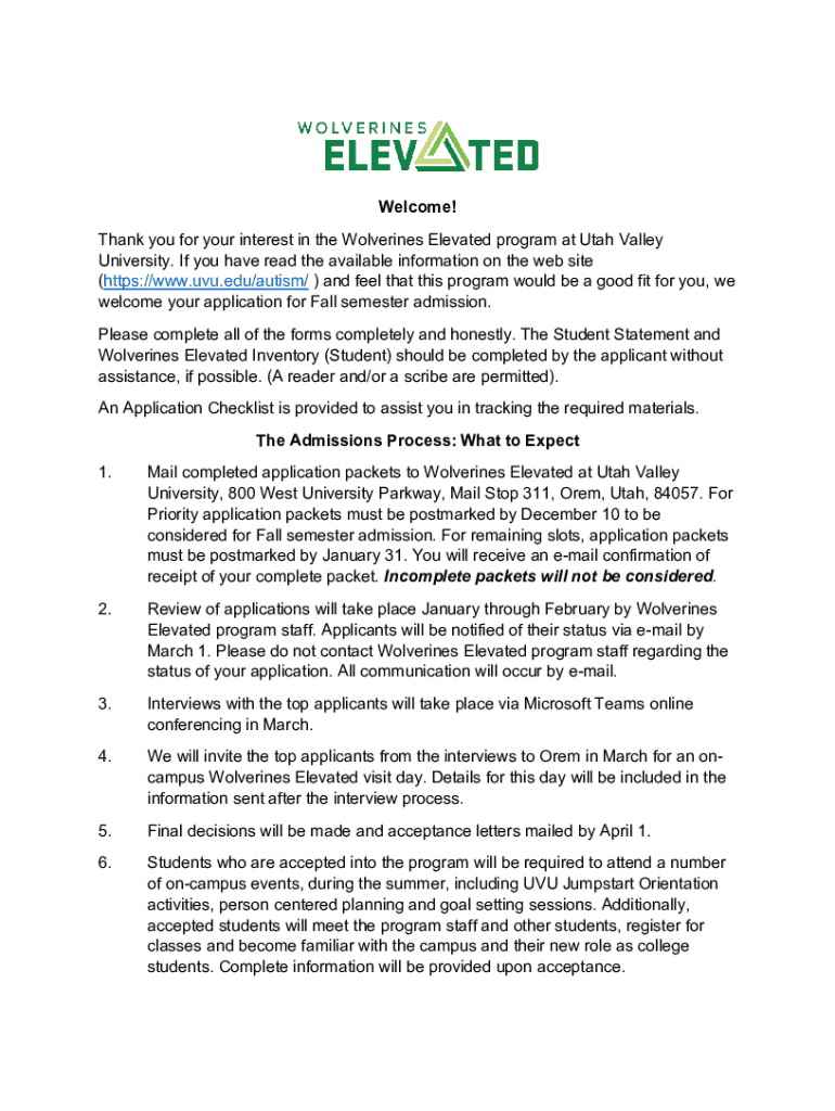 Fillable Online Thank you for your interest in the Wolverines Elevated ... Fax Email Print ...