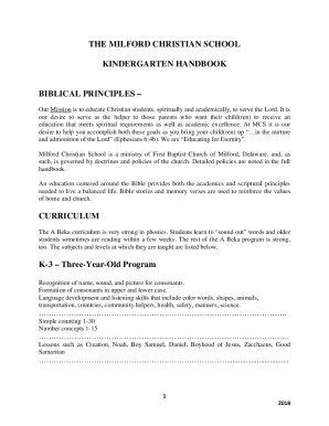 Fillable Online CURRICULUM K-3Three-Year-Old Program Fax Email Print - pdfFiller