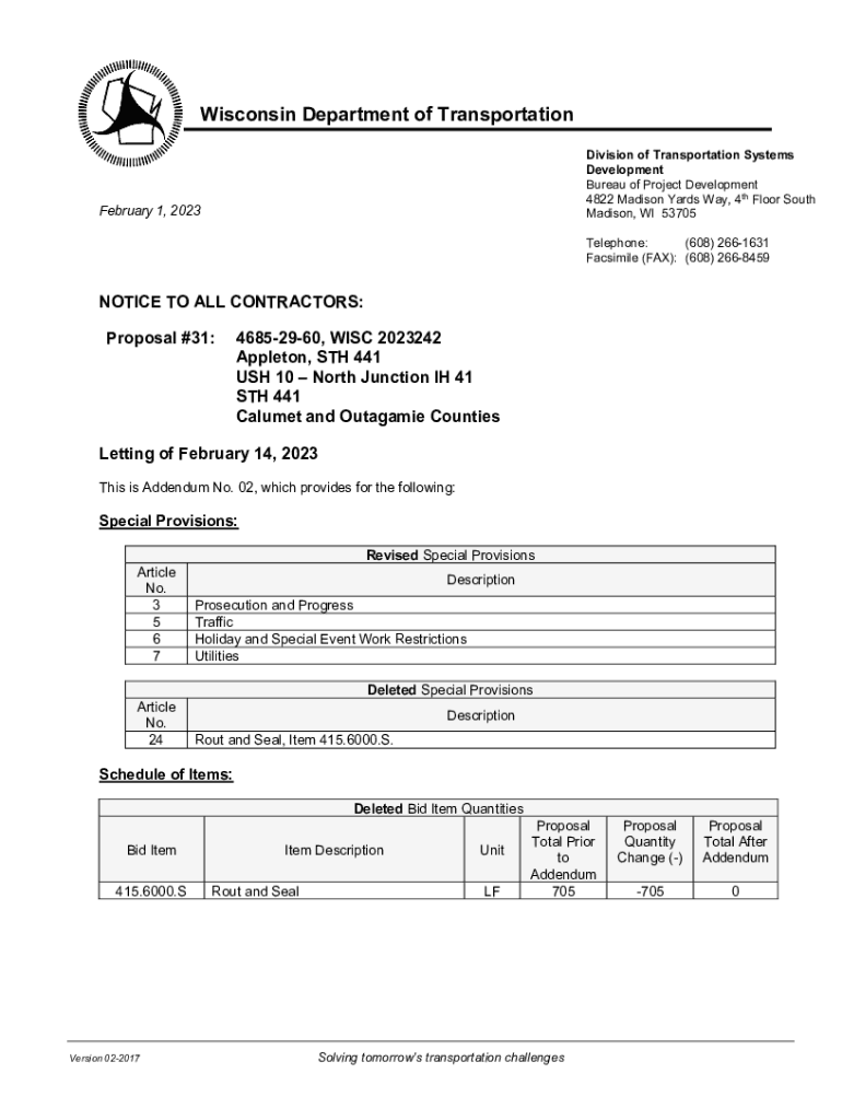 Fillable Online USH 10 North Junction IH 41 Fax Email Print - pdfFiller