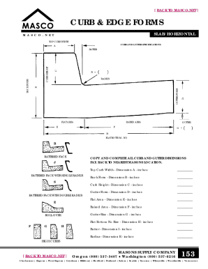 Fillable Online CONCRETE FORMING & ACCESSORIESCURB & EDGE FORMS Fax ...