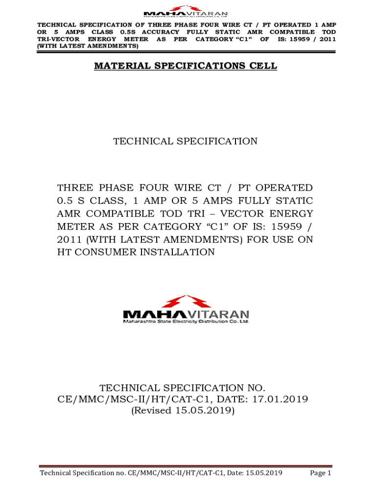 Fillable Online Fillable Online TECHNICAL SPECIFICATION OF THREE PHASE ...