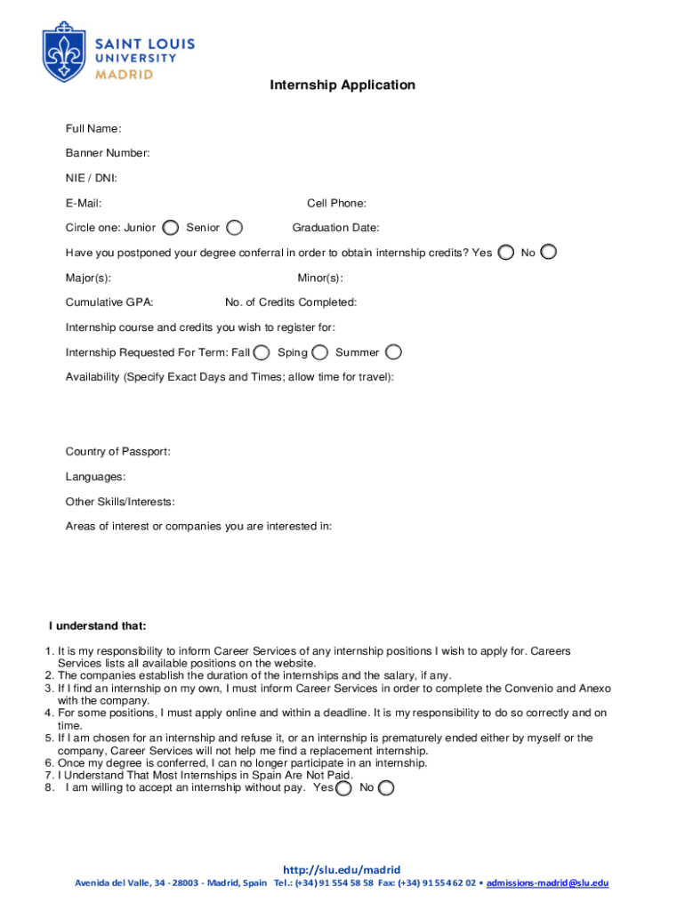 Fillable Online Authorization of Residence for professional internships ...