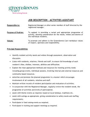 Fillable Online Activities Assistant Skills: Definition and Examples ...