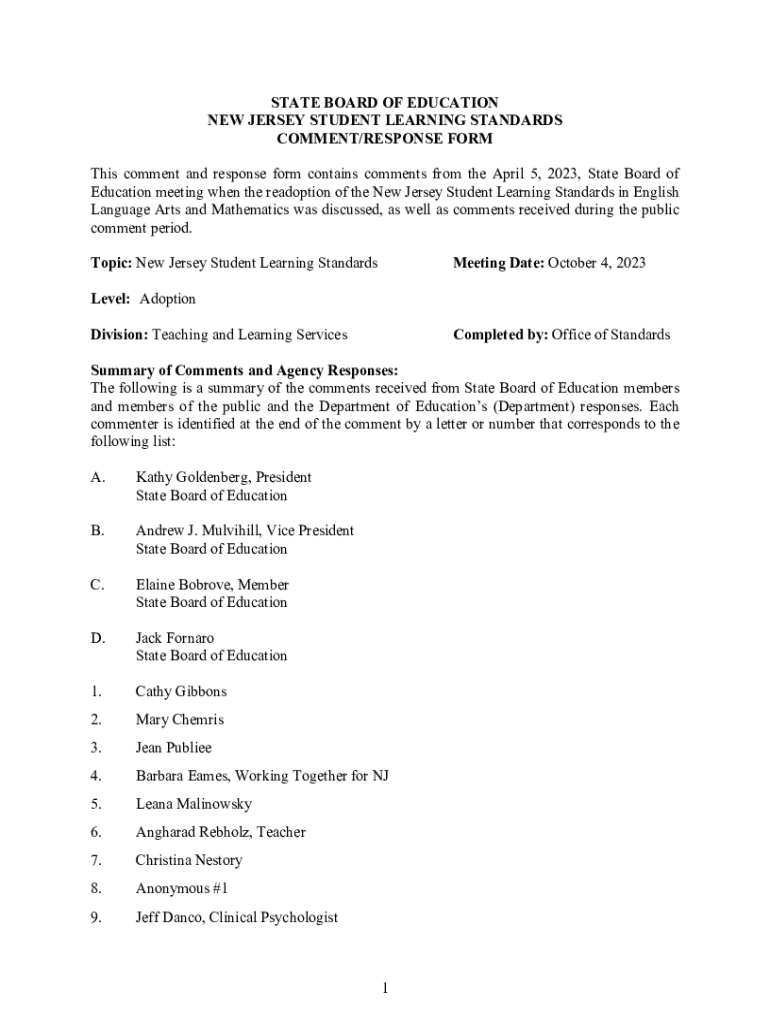 Fillable Online Proposed Readoption with Amendments of N.J.A.C. 6A:9, ... Fax Email Print ...