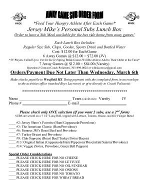 Fillable Online Personal Lunch Box - perfect for Corporate events and ...