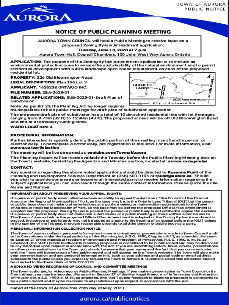 Fillable Online proposed Zoning By-law Amendment application: Fax Email Print - pdfFiller