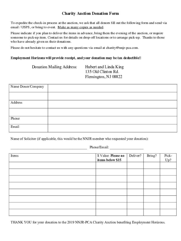 Fillable Online Silent Auction Donation Request Letter Advice and ...