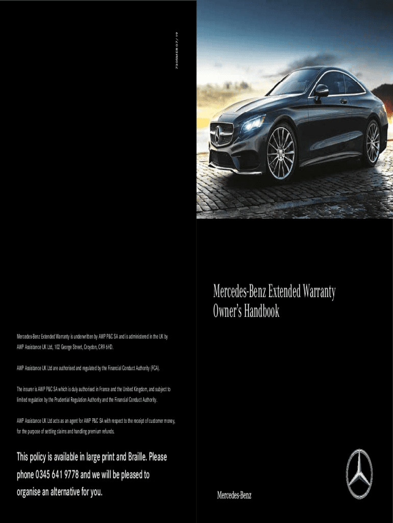 Fillable Online Mercedes-Benz Extended Warranty Owner's Handbook Fax Email Print - pdfFiller