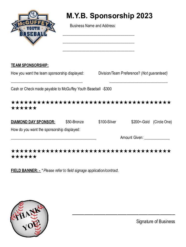 Fillable Online sponsorship form.docx - cloudfront.net Fax Email Print ...