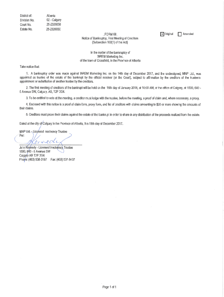 Fillable Online FORM 31 / 36 Proof of Claim / Proxy Fax Email Print ...