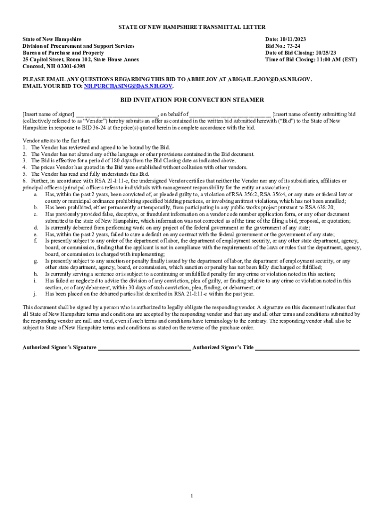 Fillable Online BID INVITATION FOR. BID DESCRIPTION Fax Email Print - pdfFiller