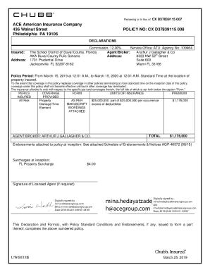 Fillable Online Company Snapshot ACE AMERICAN INSURANCE ... Fax Email ...