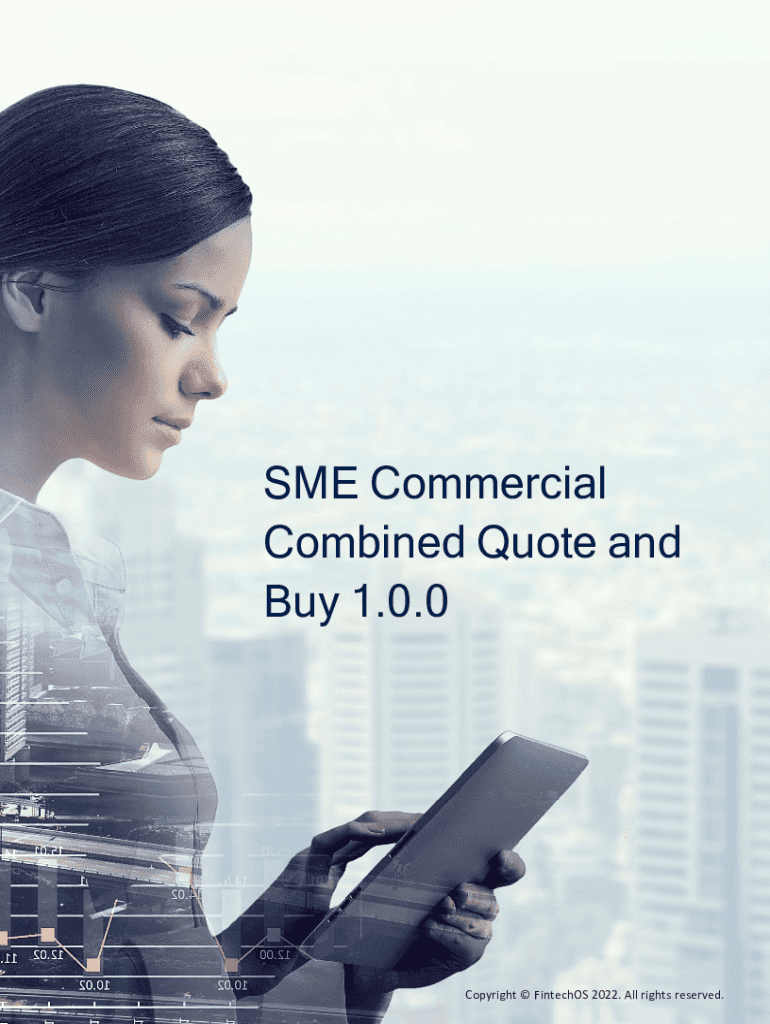 Fillable Online SME Commercial Combined Quote and Buy 1.0.0 User Guide ...