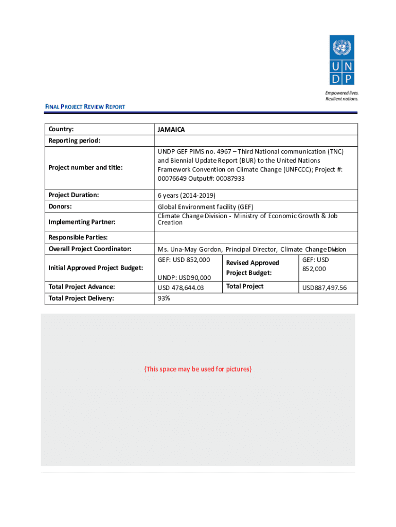 Fillable Online info undp Biennial Update Report submissions from Non ...