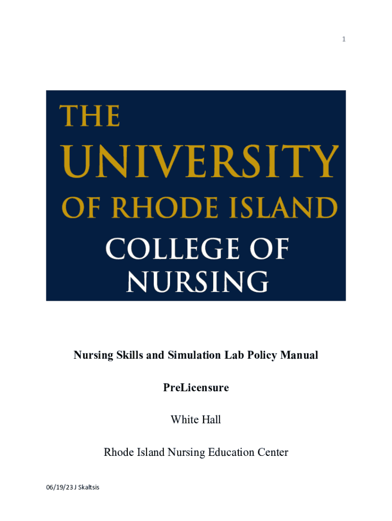 Fillable Online Nursing Skills and Simulation Lab Policy Manual ... Fax ...