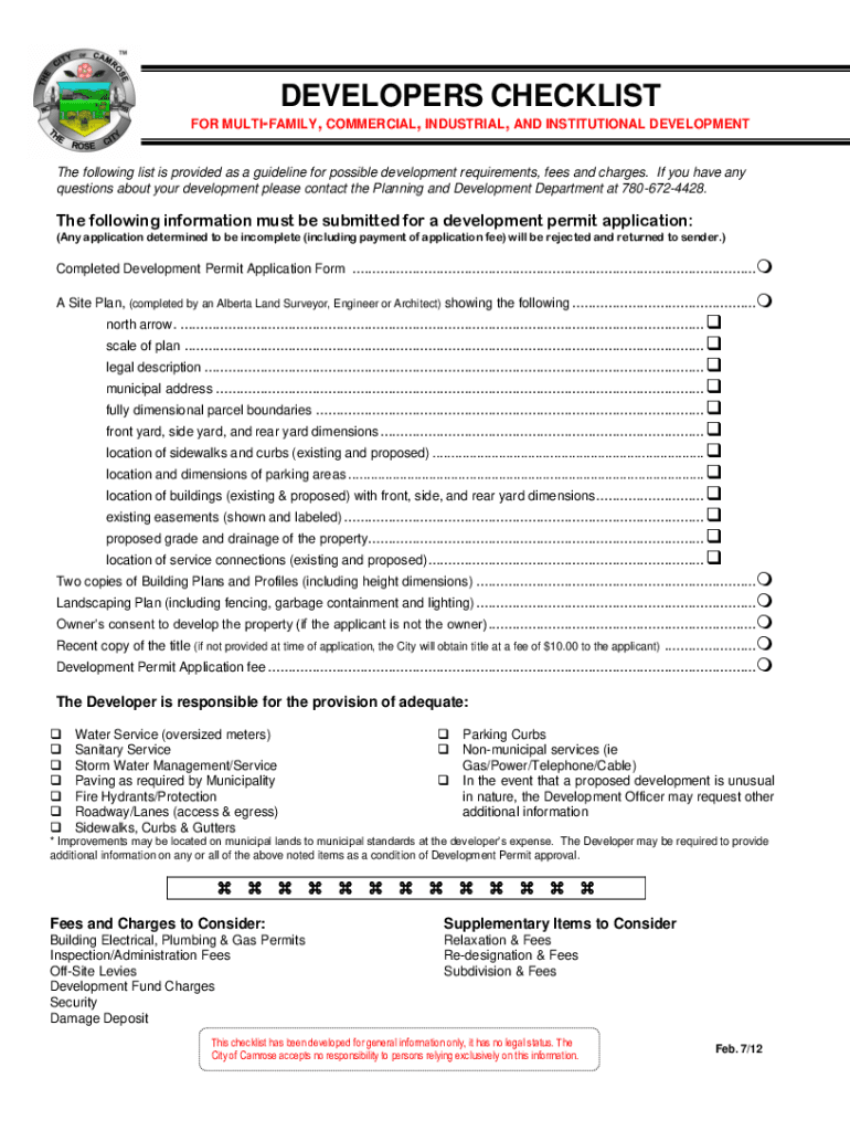 Fillable Online New Commercial and Multi- Family Construction Check ...