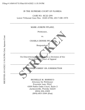 Fillable Online IN THE SUPREME COURT OF FLORIDA CASE NO. SC22-299 ...