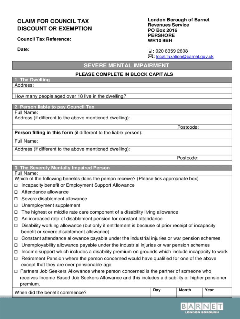 Fillable Online About the Council Tax Reduction Scheme Fax Email Print ...