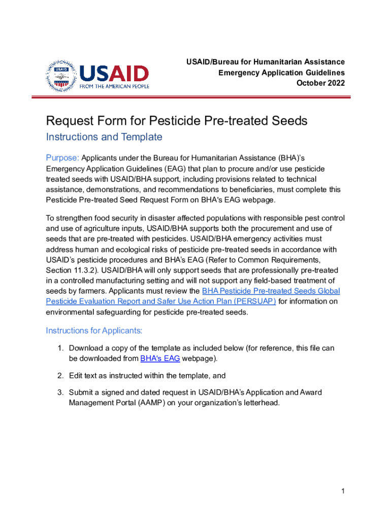 Fillable Online Request Form for Pesticide Pre-treated Seeds Fax Email ...
