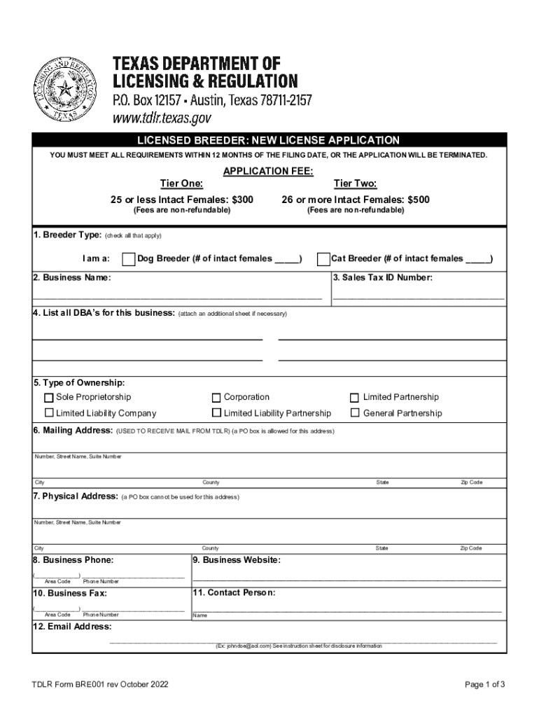 Fillable Online Forms for Barbering and Cosmetology SchoolsTDLR.Texas ...