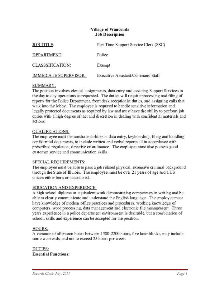 Fillable Online Wauconda Police Department Fax Email Print - pdfFiller