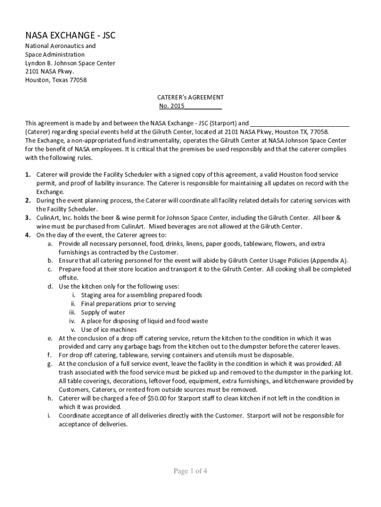 Fillable Online NASA EXCHANGE - JSCNASA Fax Email Print - pdfFiller
