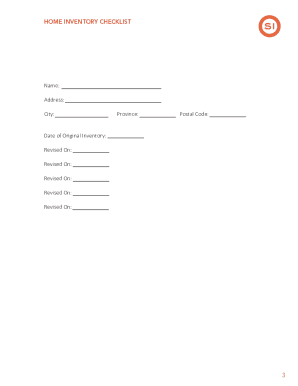 Fillable Online How to Create a Home Inventory List for Insurance ...