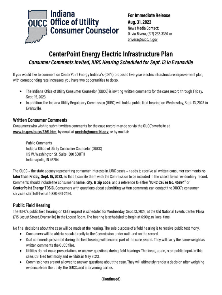 Fillable Online OUCC Recommendations - AES Indiana Electric Rate Case ...