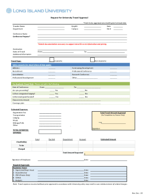 Fillable Online UB Travel Pre-Approval Form Fax Email Print - pdfFiller