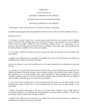 CV-Certificate of Service 501.4.pdf - ontariocourts on Doc Template ...