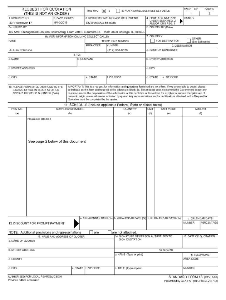 Fillable Online REQUEST FOR QUOTE (RFQ) 536 EPA Generator Project ...