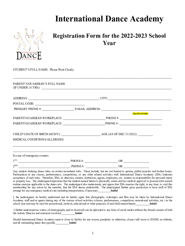 Fillable Online Registration Form 2022-23.doc Fax Email Print - pdfFiller