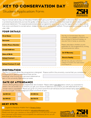 Fillable Online Key to Conservation Day- Application Form Fax Email Print - pdfFiller