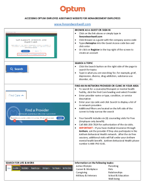 Fillable Online Steps for logging into Optum's Live and Work Well EAP ...